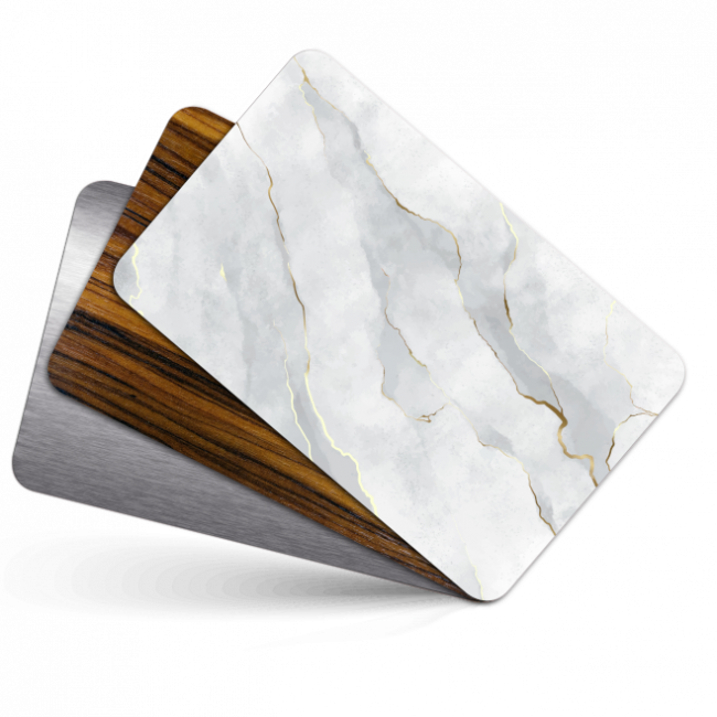 High quality cards in various materials.
